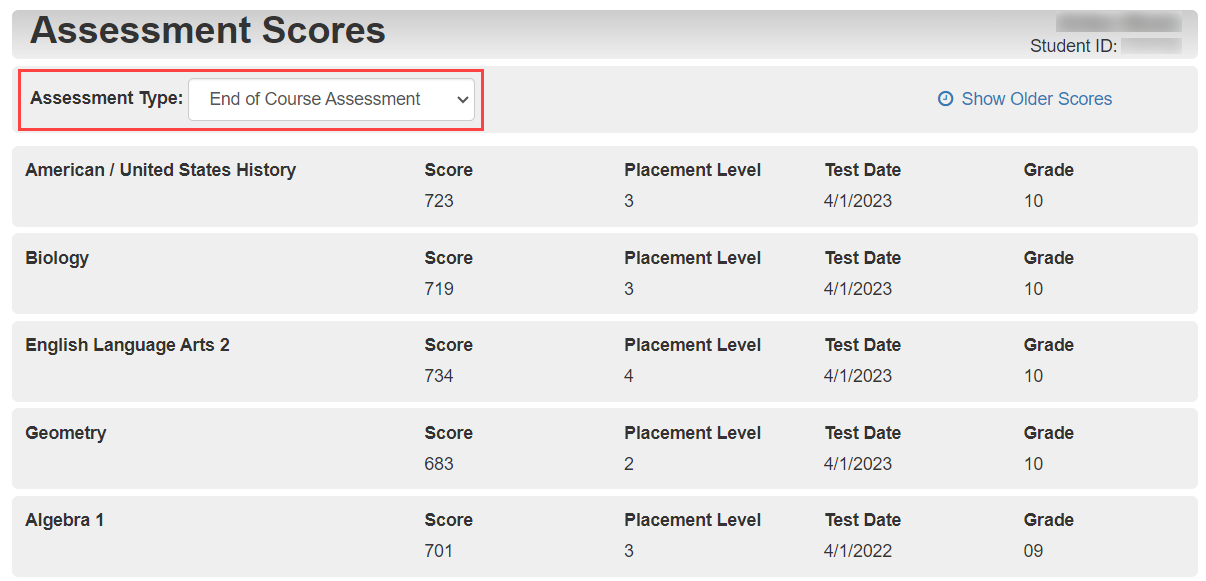 Viewing Your Assessment Scores – ProgressBook Parent & Student