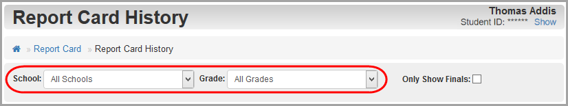Viewing Previous Report Cards – ProgressBook Parent & Student